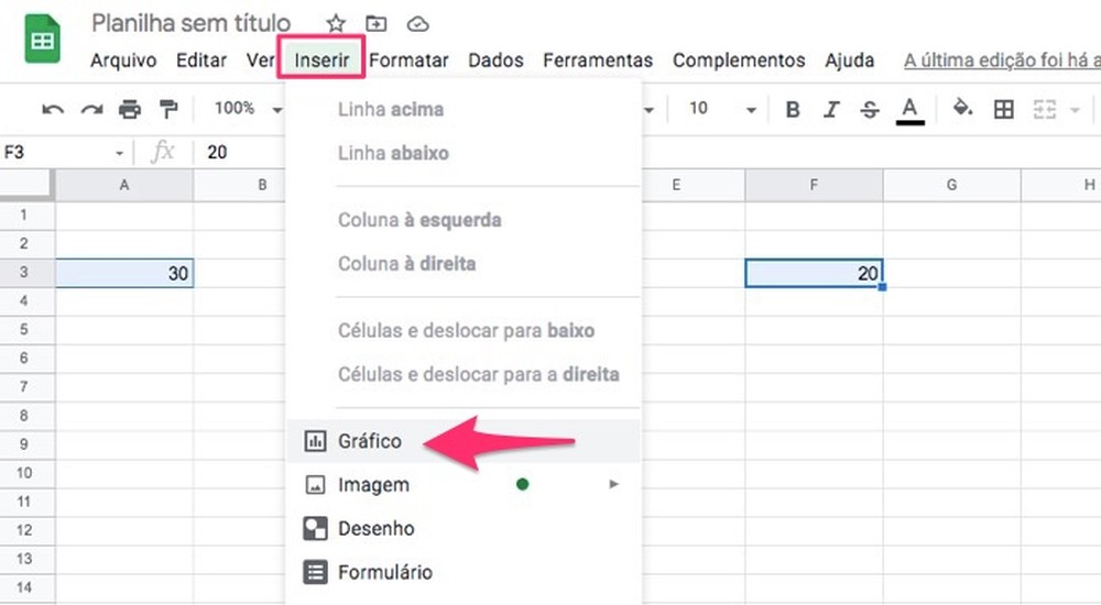 Como fazer gráfico no Google Planilhas