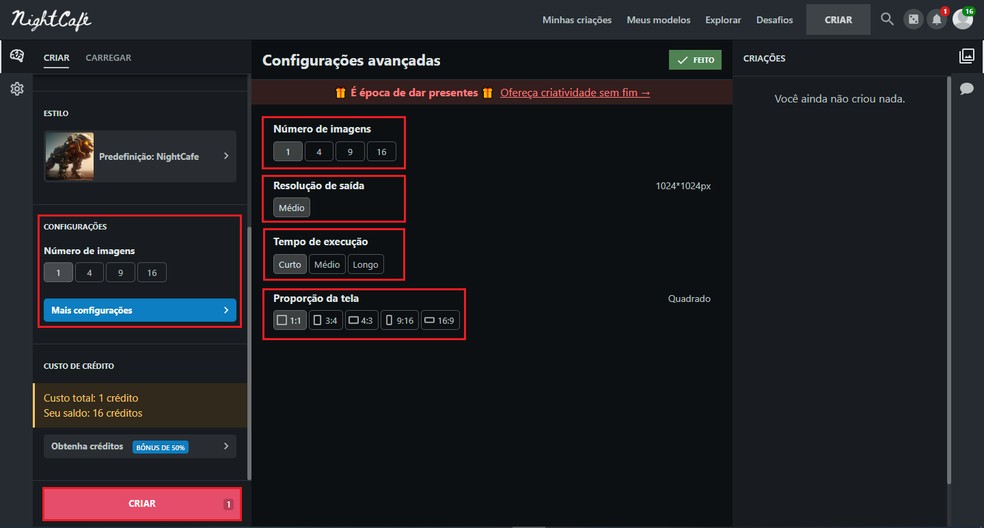 Night Cafe Studio: como usar IA que cria imagens grátis
