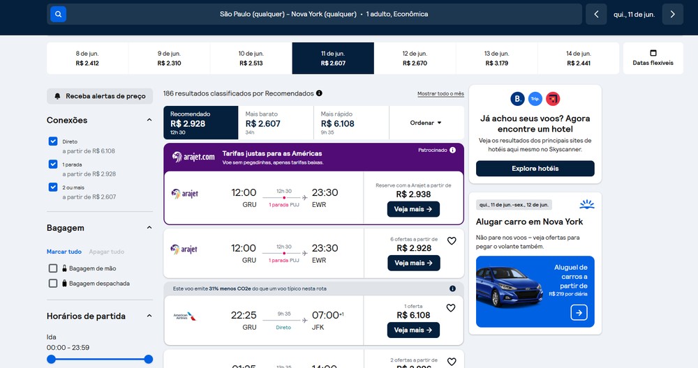 Ferramenta promete passagens mais baratas para a Copa; veja como usar