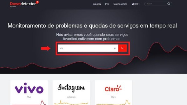 Como usar o Downdetector para saber se algum serviço está fora do ar