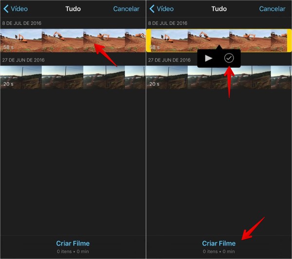 Como unir dois ou mais vídeos no iMovie para iPhone