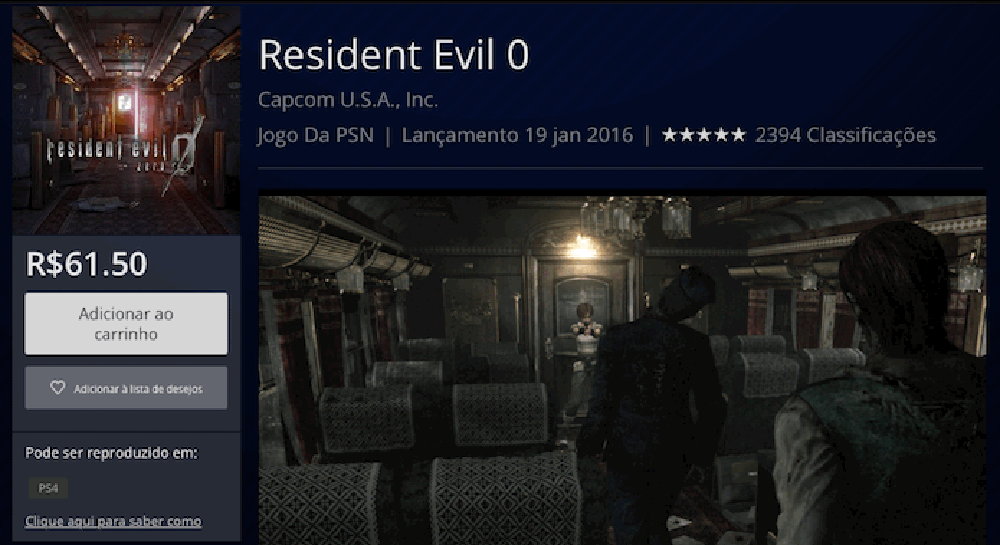 Como fazer o download de Resident Evil 0 HD nos consoles e PC