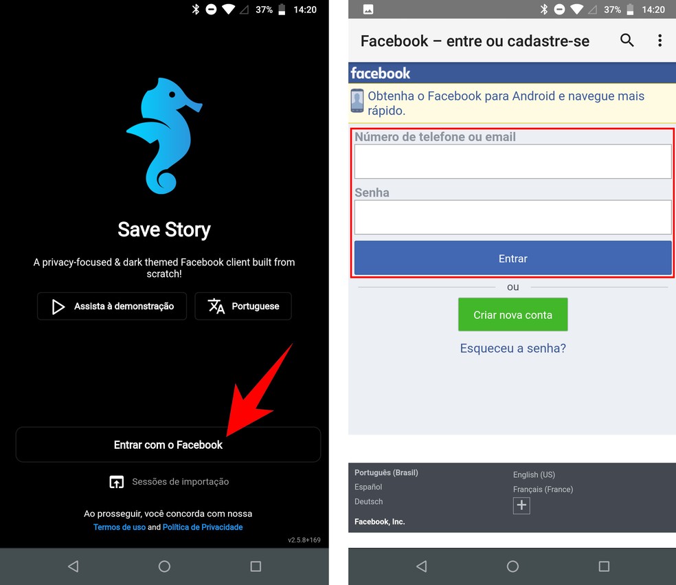 Como salvar stories do Facebook no celular
