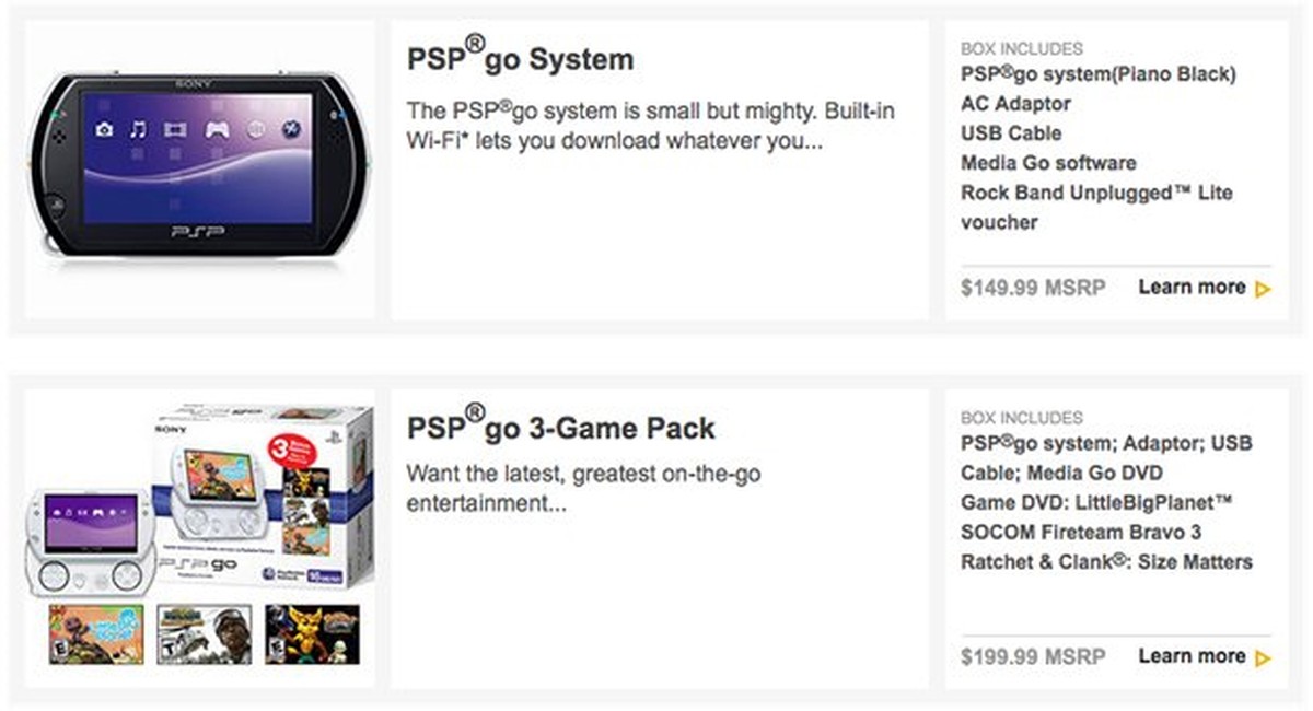 PSP Go também recebe corte de preço