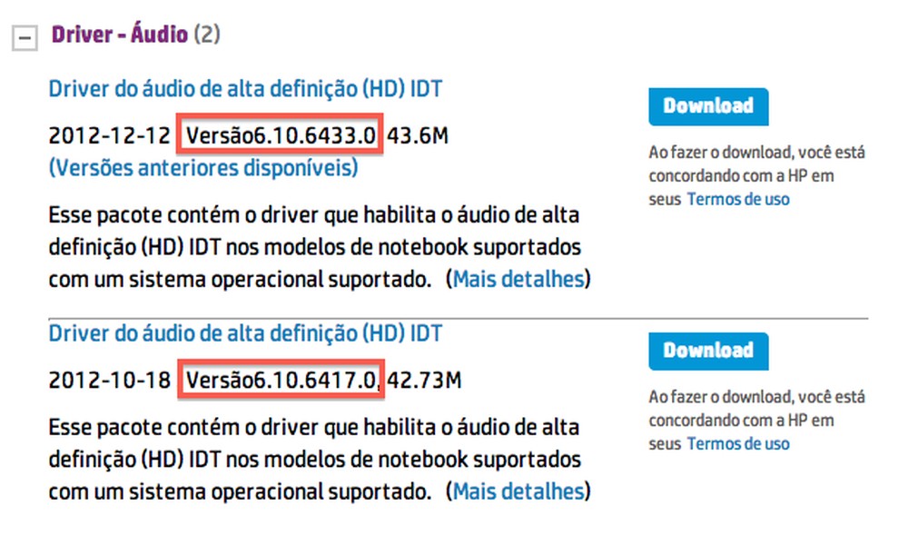 Como atualizar drivers dos notebooks da HP?