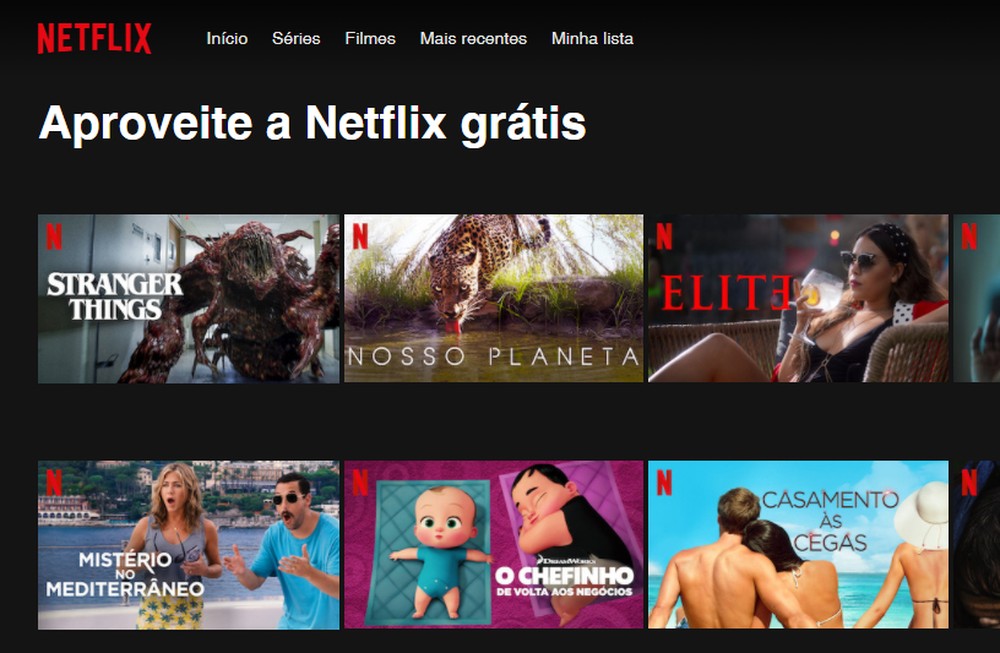 Netflix grátis em 2020: site libera filmes e séries para assistir de graça