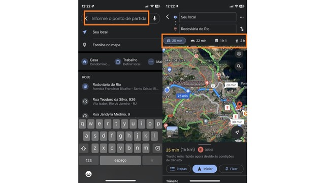 Como traçar rotas no Google Maps e ver a distância de um lugar ao outro