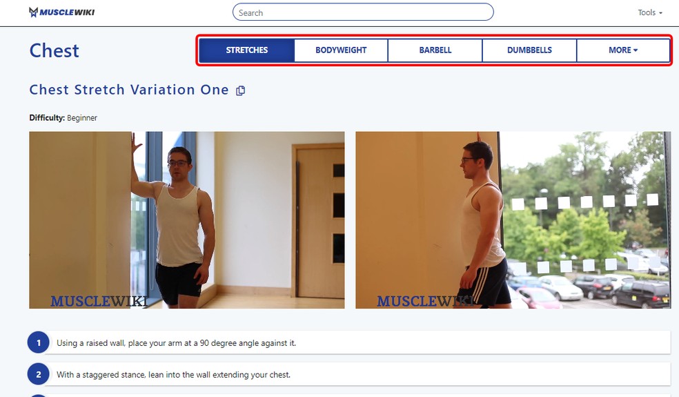MuscleWiki: como usar site para encontrar exercícios para iniciantes