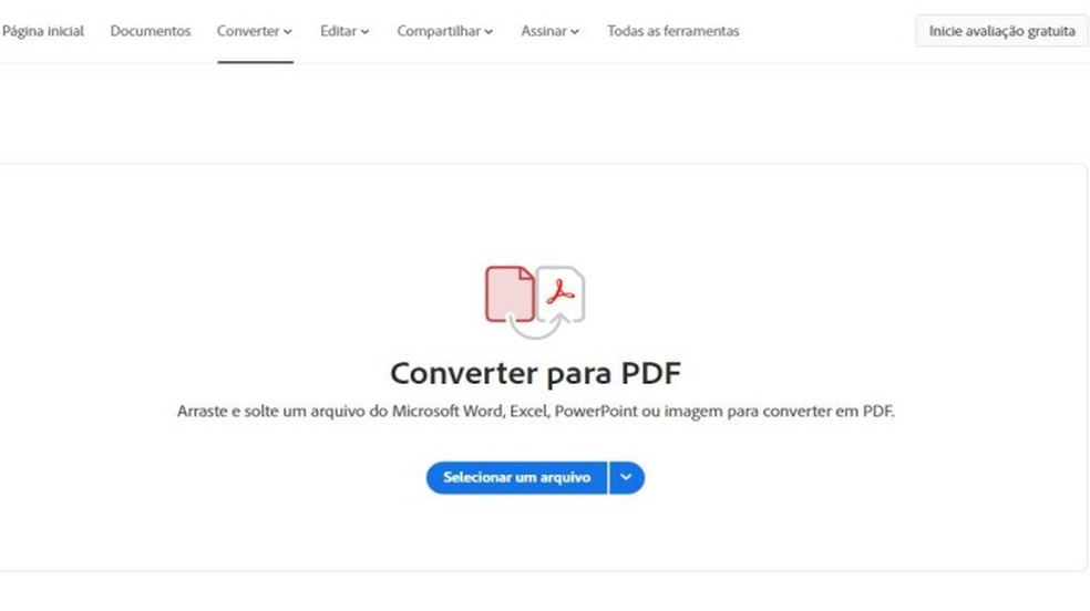 Como converter, separar ou unir PDF com o Acrobat Web