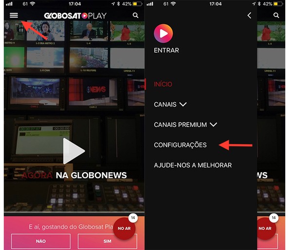 Como configurar a qualidade da transmissão de vídeos no Globosat Play