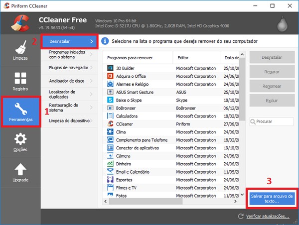 Como saber quais são todos os programas instalados no Windows