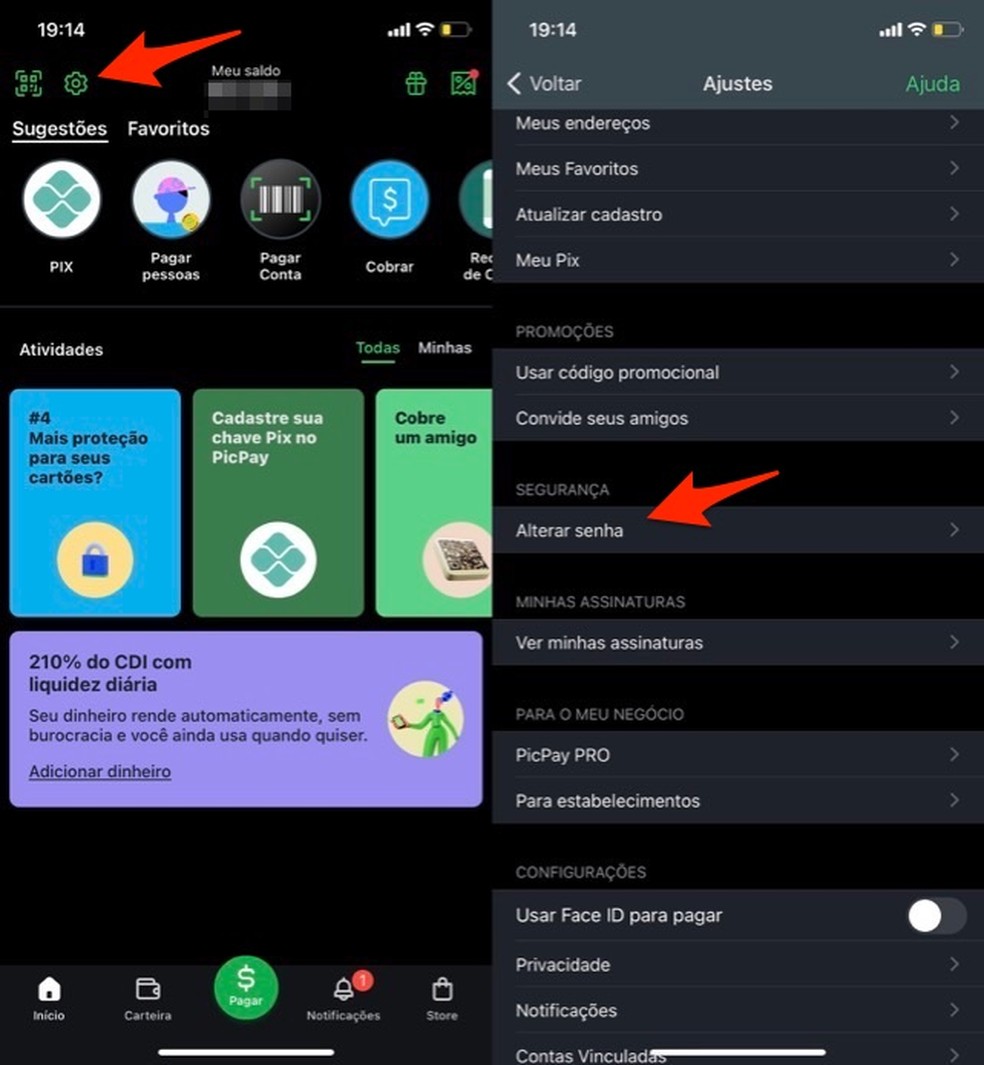 Como recuperar a senha do PicPay