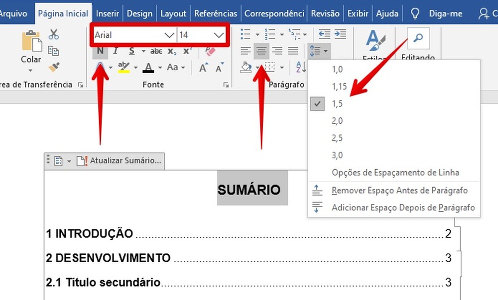 Como fazer sumário no Word