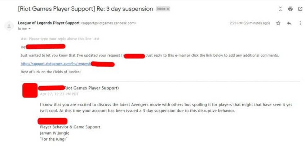 LoL: jogador é banido após dar spoilers de Vingadores no chat do game