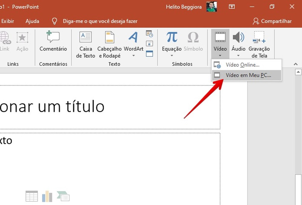 Como inserir vídeo em uma apresentação do PowerPoint