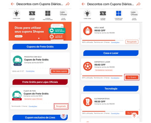 Como conseguir cupom de frete grátis na Shopee: aprenda na prática