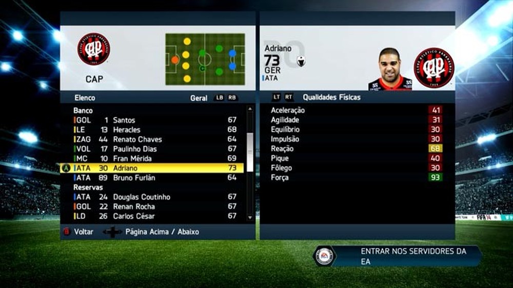 Fifa 14: update atualiza elencos dos estaduais e da Libertadores