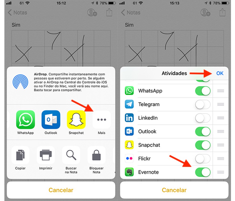 Como importar notas do iPhone para o Evernote