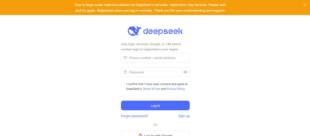 Não está conseguindo acessar o DeepSeek? Entenda o motivo