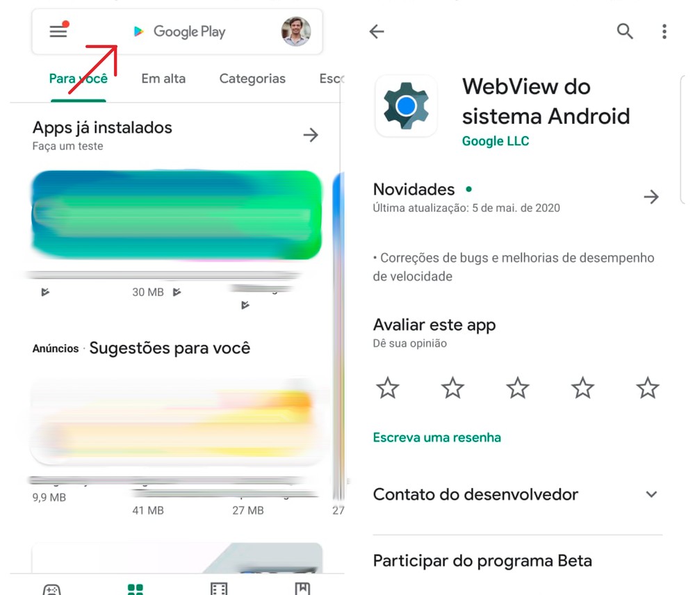 O que é WebView do sistema Android? Saiba para o que serve o app