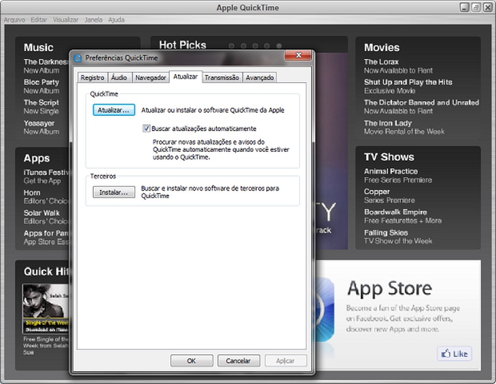 Como usar o Quicktime para Windows