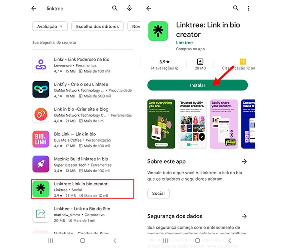 Como usar o Linktree pelo celular