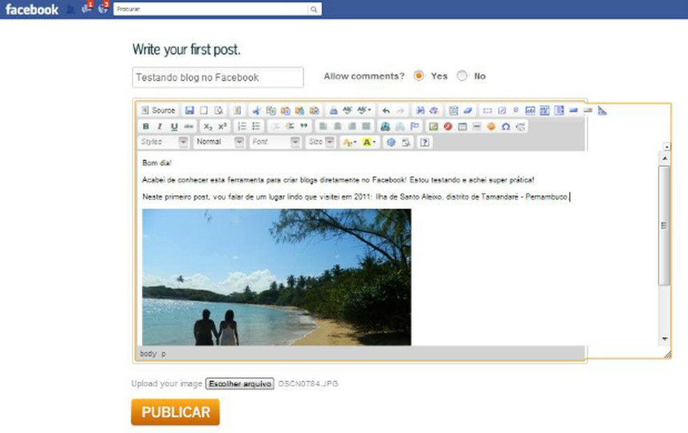 Como criar um blog no Facebook