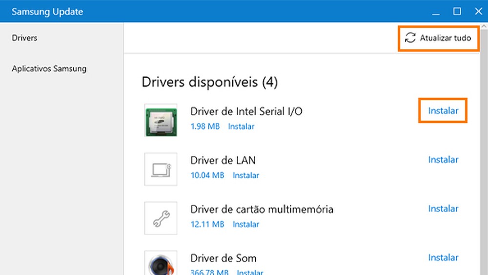 Como atualizar os drivers do notebook Samsung