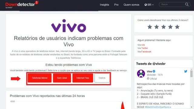 Como usar o Downdetector para saber se algum serviço está fora do ar