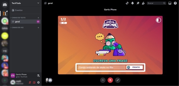 Gartic Phone no Discord: como jogar com amigos na rede social