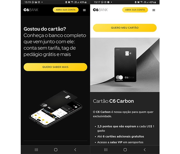 C6 Carbon: como conseguir? Veja anuidade, benefícios e requisitos