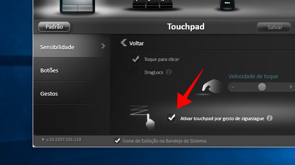 Como ativar gestos e atalhos no touchpad do notebook Dell