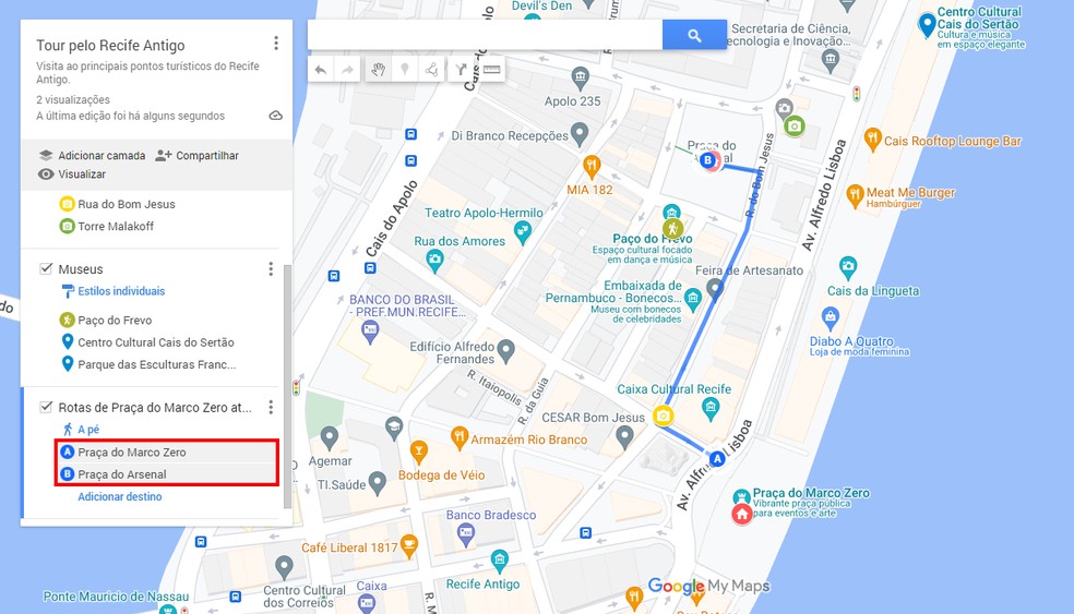 Como fazer um roteiro de viagem usando o Google My Maps