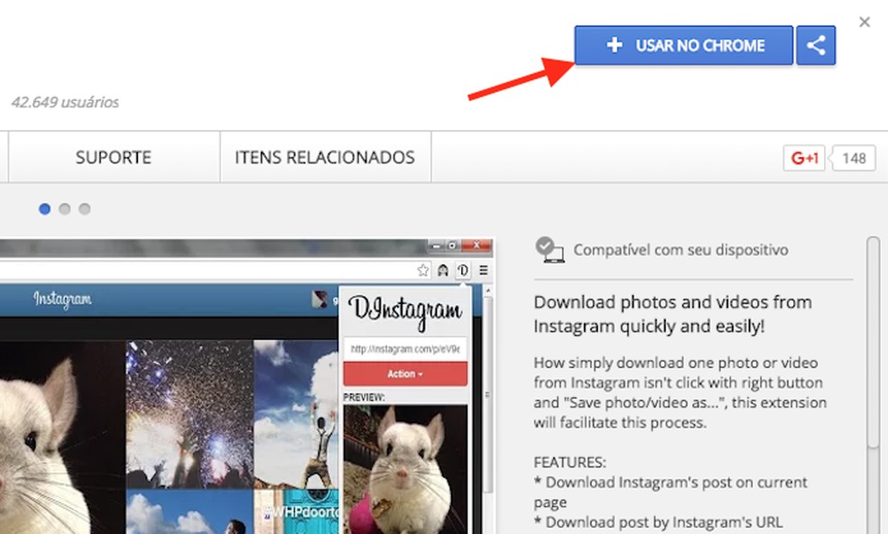 DInstagram: extensão faz download de vídeos do Instagram em vários formatos