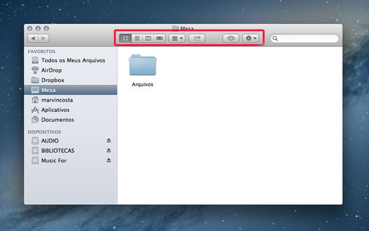 Como personalizar a barra de ferramentas do Finder no Mac OS X