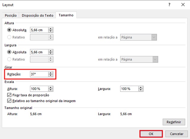 Como girar uma imagem no Word