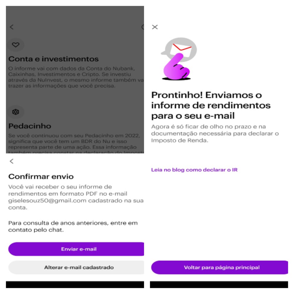 Como consultar o informe de rendimentos 2022 pelo Nubank