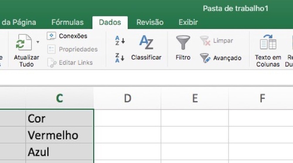 Como criar filtros no Excel