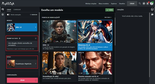 Night Cafe Studio: como usar IA que cria imagens grátis