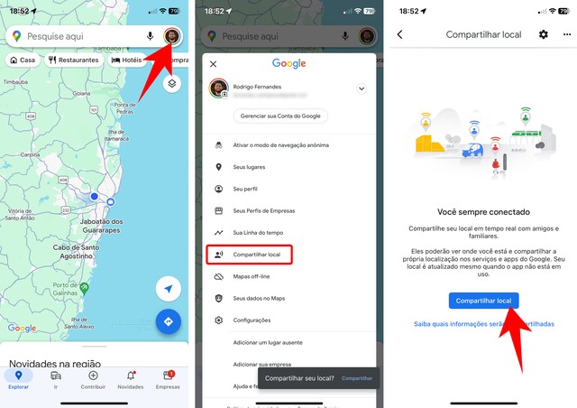 Localização em tempo real do Google Maps: saiba como usar função