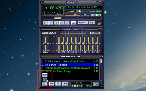 Como criar playlist no Winamp?