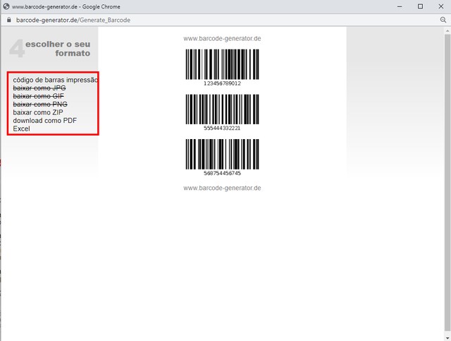 Como gerar código de barras online pelo site Barcode Generator