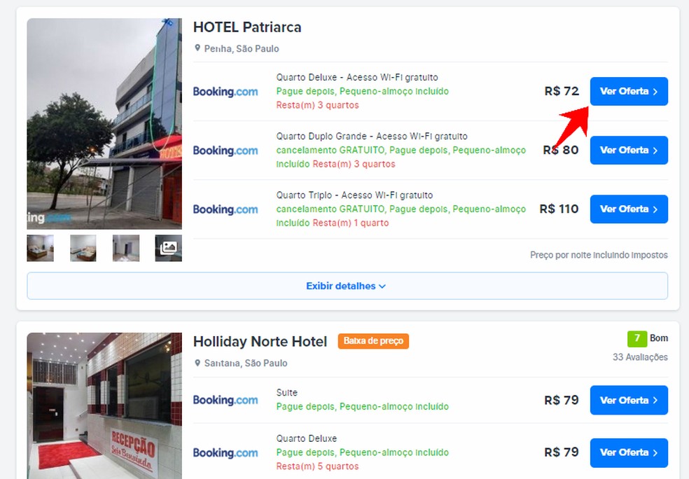 Como encontrar hotel barato pelo site FindHotel