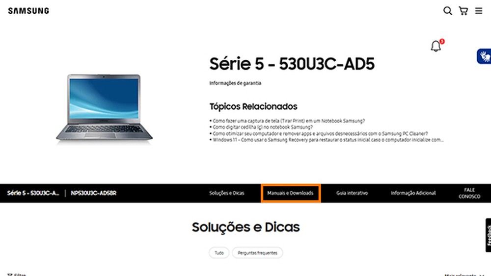 Como atualizar os drivers do notebook Samsung