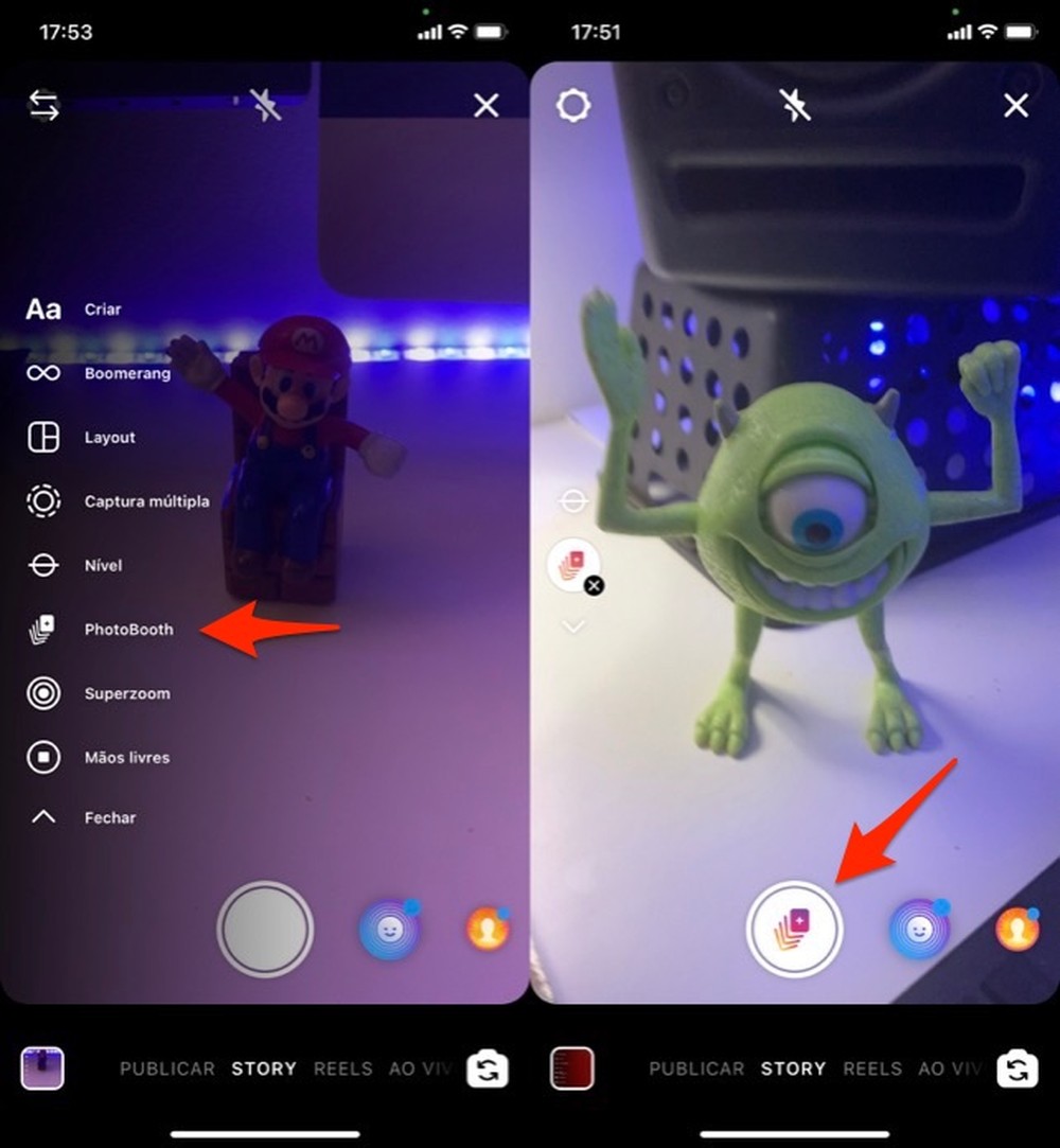Como usar o recurso PhotoBooth no Instagram Stories