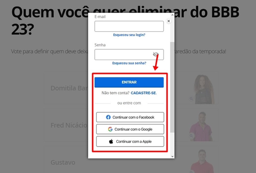 Paredão extra BBB 23: como votar em Domitila, Fred Nicácio ou Gustavo