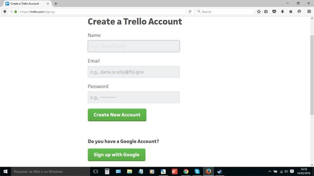 Como fazer login no Trello com uma conta Google