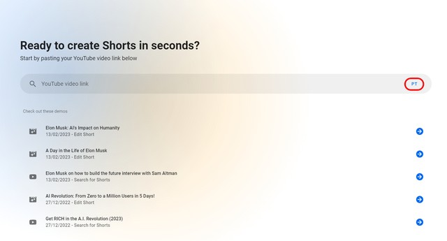 2short.ai: como usar IA que transforma vídeos em Shorts do YouTube