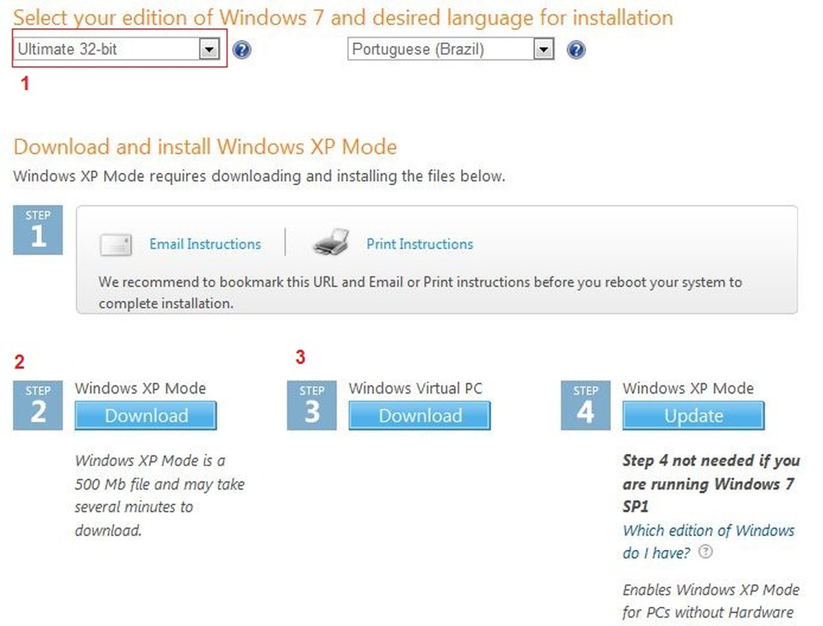 Como usar o Windows XP no Windows 7
