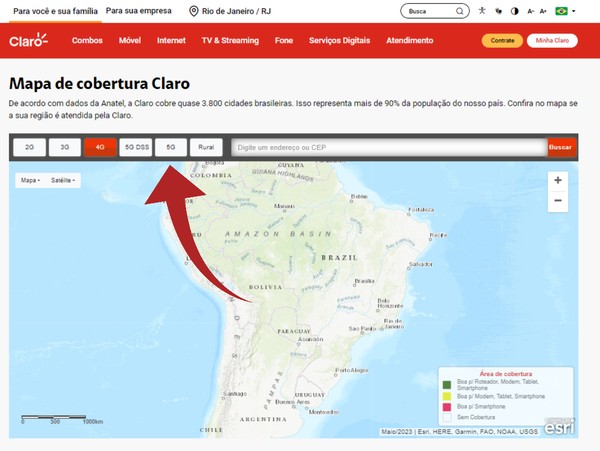 Como consultar cobertura 5G da Vivo, Claro e TIM